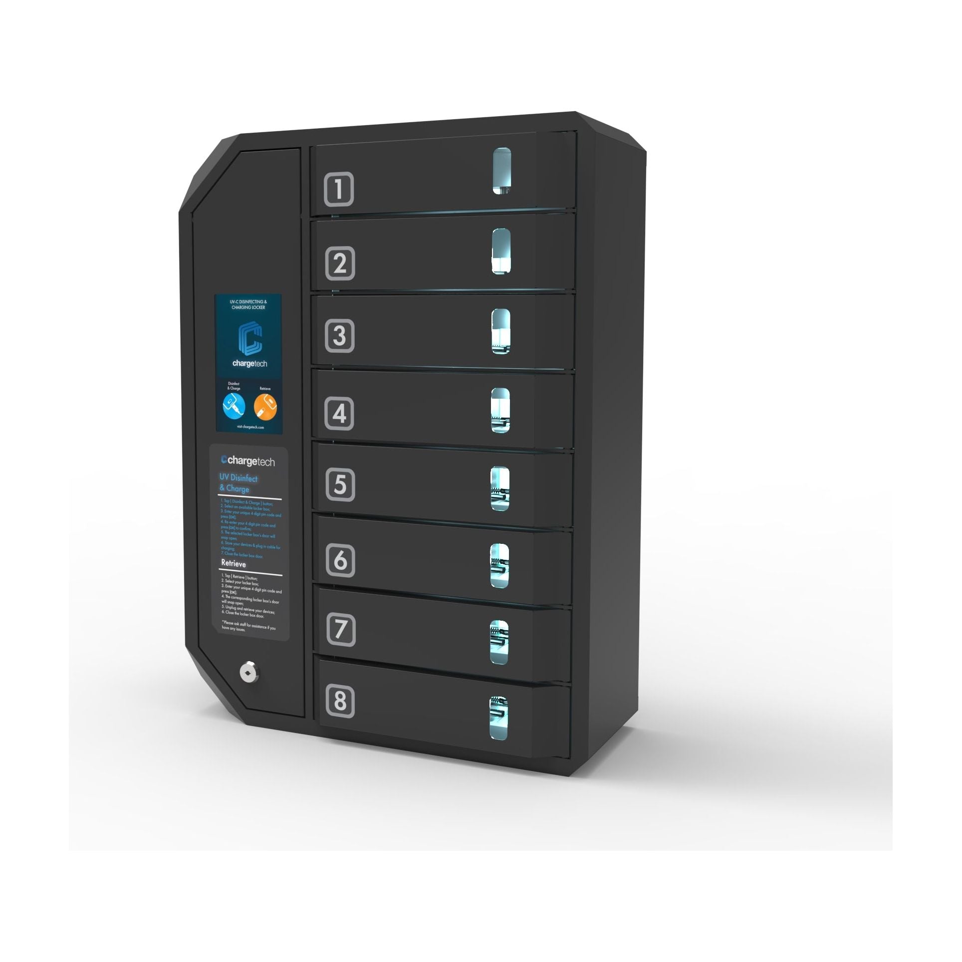 Chargetech Secure Phone Charging Lockers Up to 32 Locker Bays