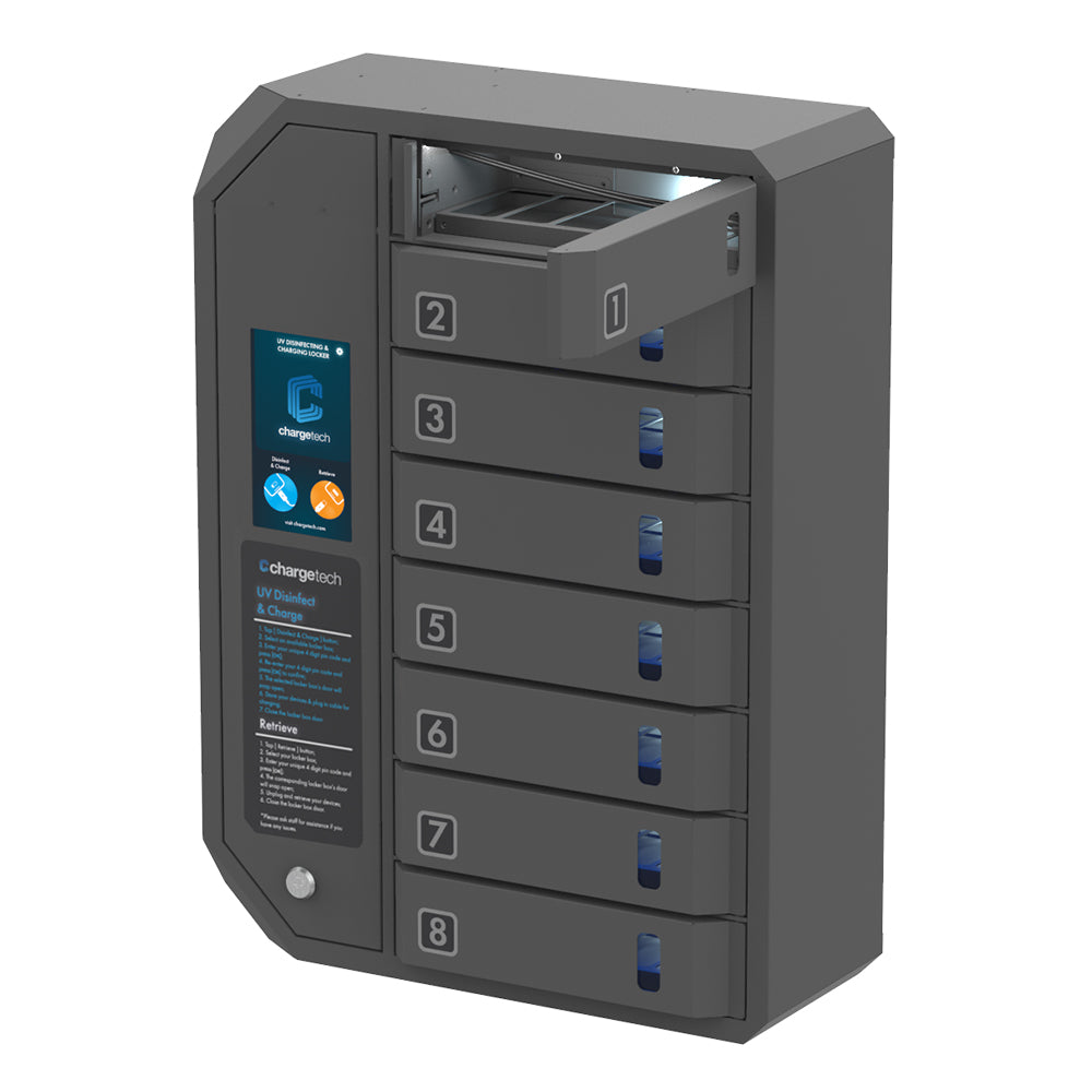 ChargeTech Phone Charging Station with 6 or 8 Lockers